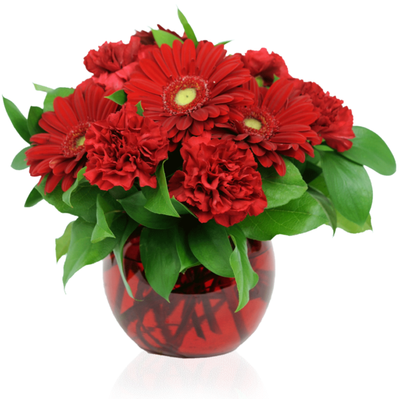 Redder Than Red Floral Bouquet designed by Karin's Florist