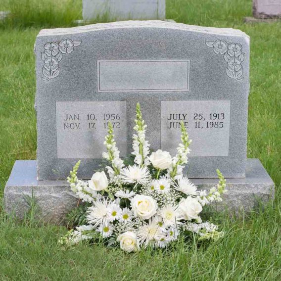 Cemetery Headstone Flowers by Karin's Florist | Floral Tribute Service